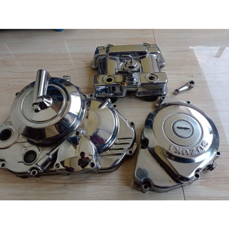 Jual TUTUP BLOK MESIN SATRIA FU 150 CROMAN ORIGINAL | Shopee Indonesia