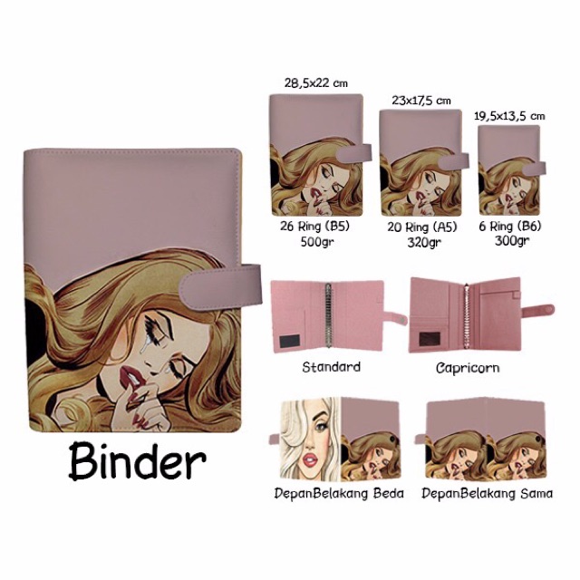 Jual BINDER CUSTOM 6 RING SATUAN | Shopee Indonesia