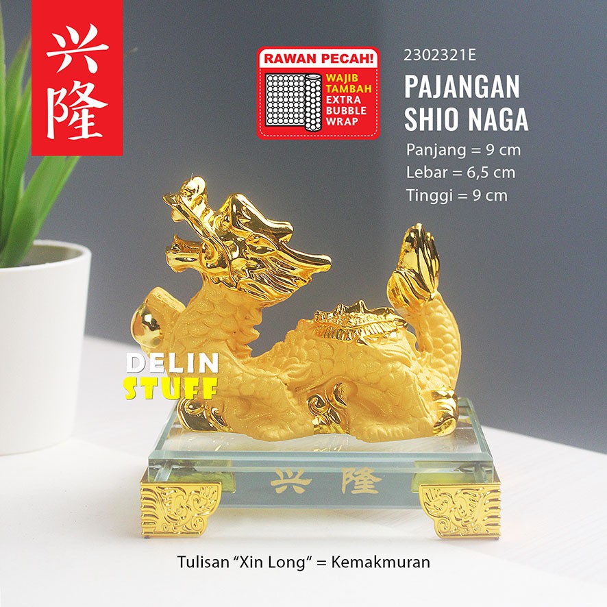 Jual Patung Shio Emas Naga / Pajangan Shio Naga / Dekorasi Rumah ...