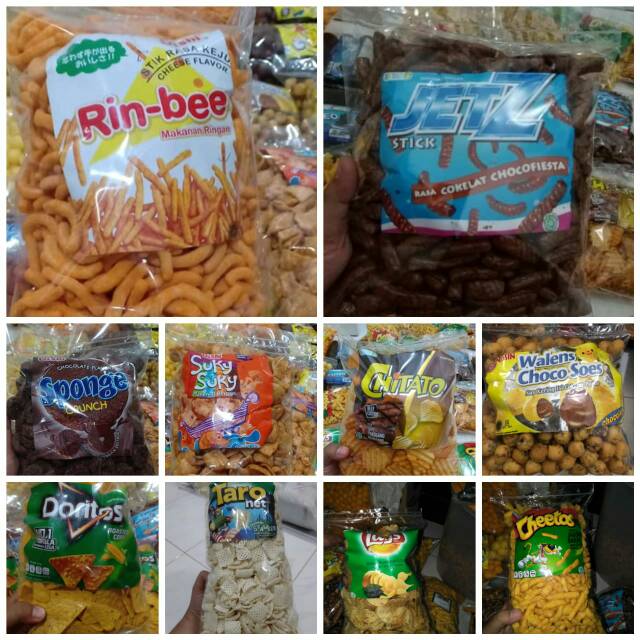 Jual Snack kiloan chitato, chikiball, jetz, lays qtela,cheetoss ...