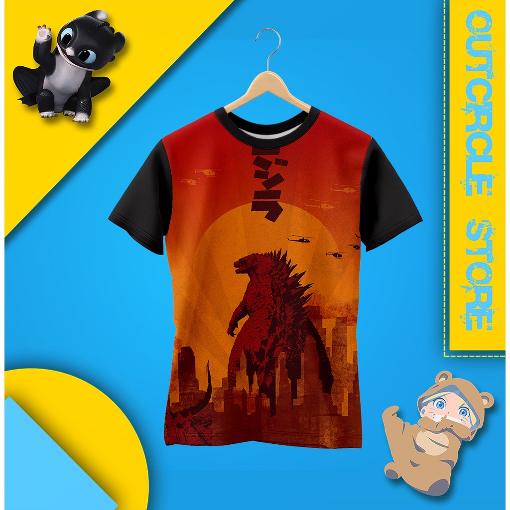 Jual Kaos Baju Anak Godzilla Model 1 ( 3 - 12thn) | Shopee Indonesia