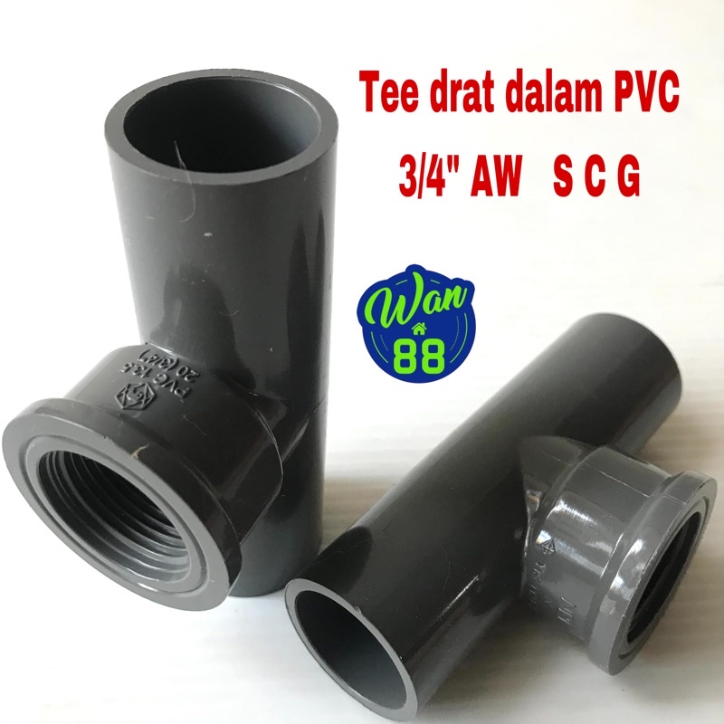 Jual Tee Drat Dalam PVC 3/4” AW SCG | Shopee Indonesia