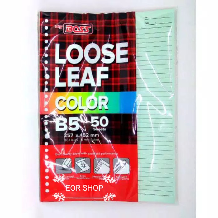 Jual Kertas Note - Isi Kertas Binder - Kertas File Loose Leaf Warna ...