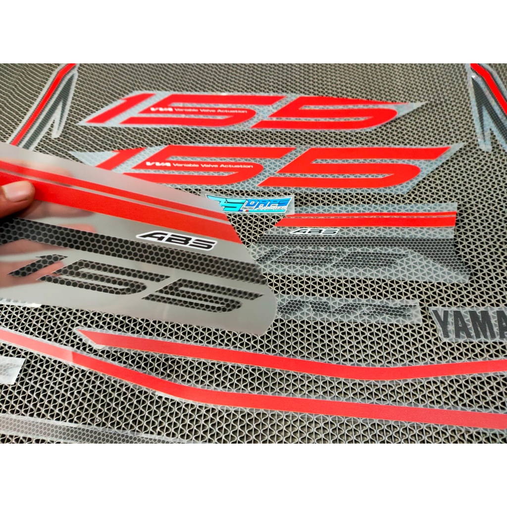 Jual STRIPING AEROX 155 OLD/LAMA NVX VVA BAHAN TRANSPARAN RED BLACK ...