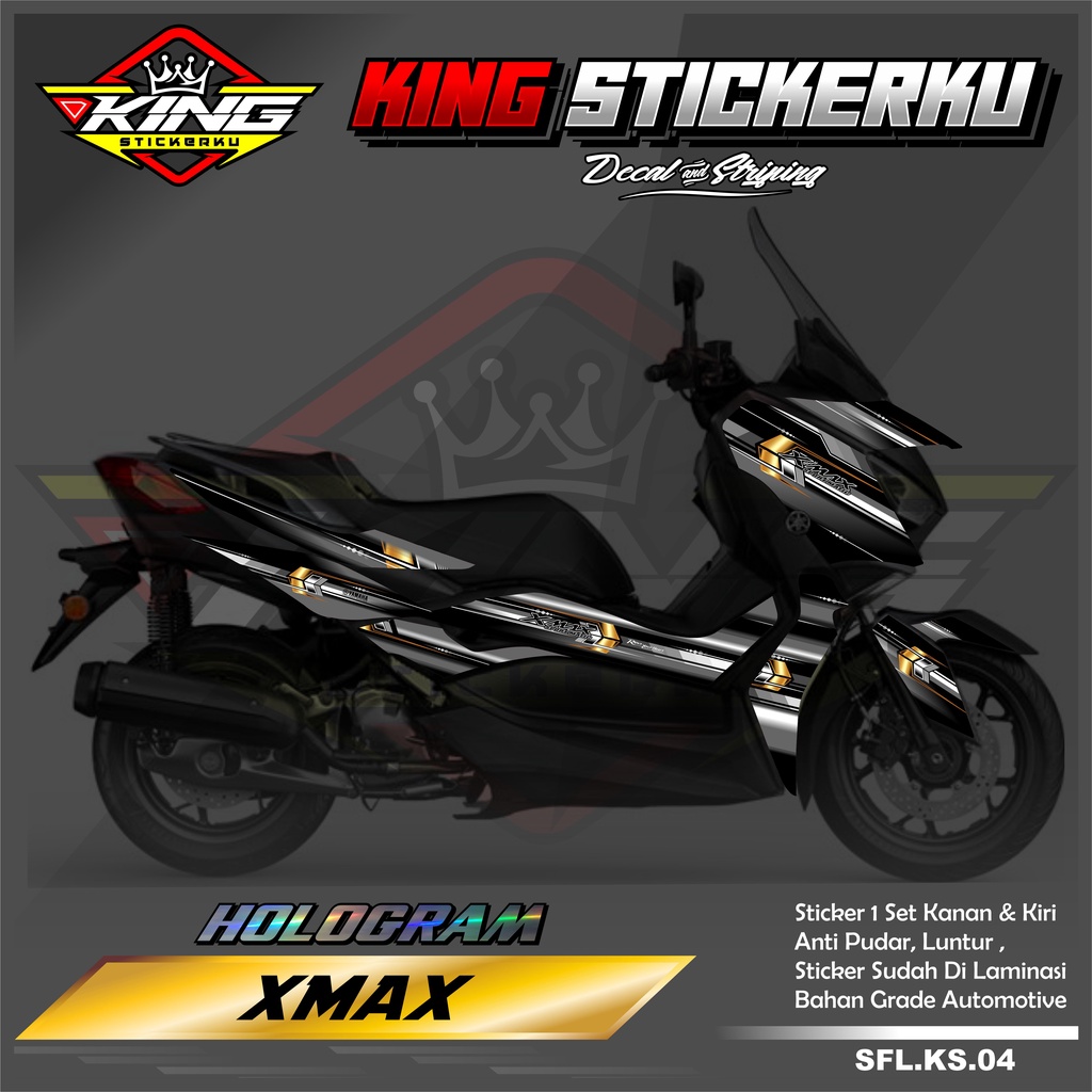 Jual Stiker Variasi XMAX Semi Full - Decal Sticker Striping XMAX Motif ...