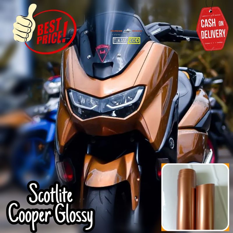 Jual Sticker Scotlite Warna Cooper Glossy Scotlite Motor Coklat Skotlet ...