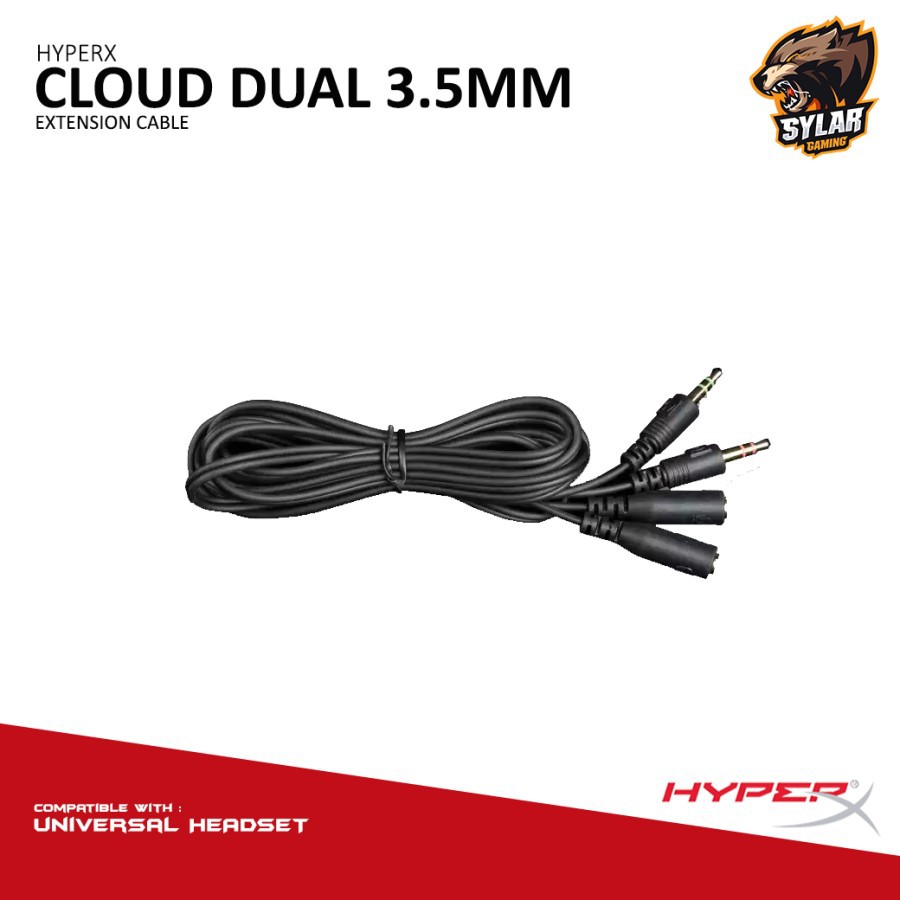 Jual HyperX Cloud Dual 3.5mm Extension Cable [200 cm] (Universal) | Shopee Indonesia