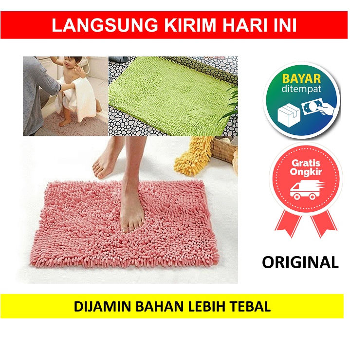 Jual Keset Microfiber Micro Fiber Anti Slip Chennile Floor Mat Kamar ...