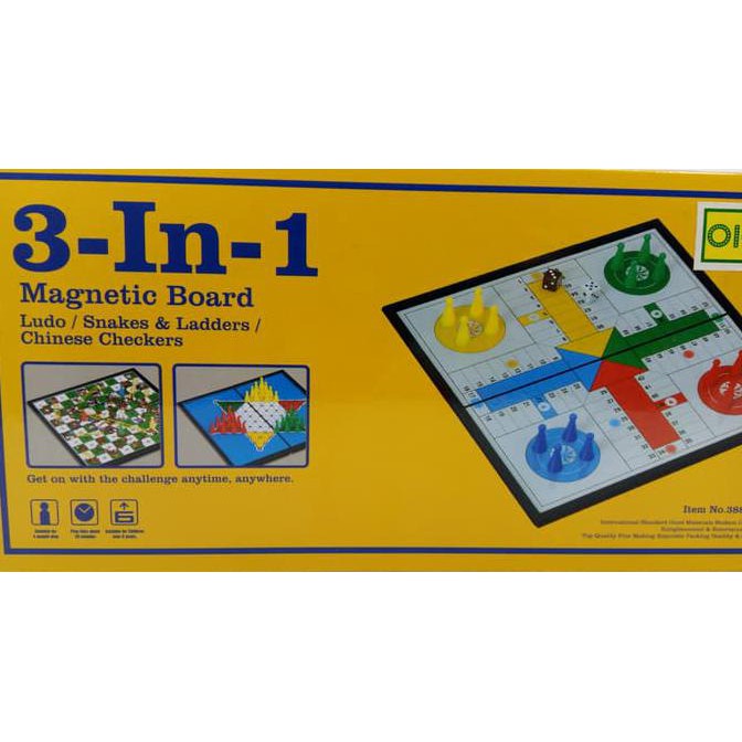 Jual Jual Murah !!! Magnetic Board Game 3 In 1 - Ludo-Halma- Ular ...