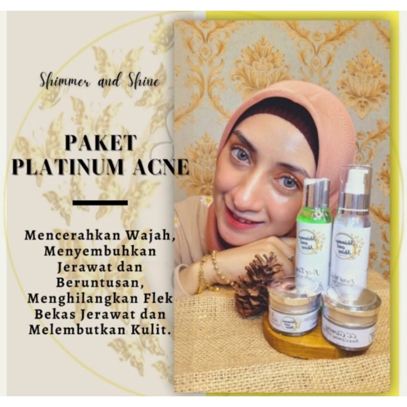 Jual Paket Acne Platinum Toner Shimmer and Shine Byla Beauty ( Jerawat ...
