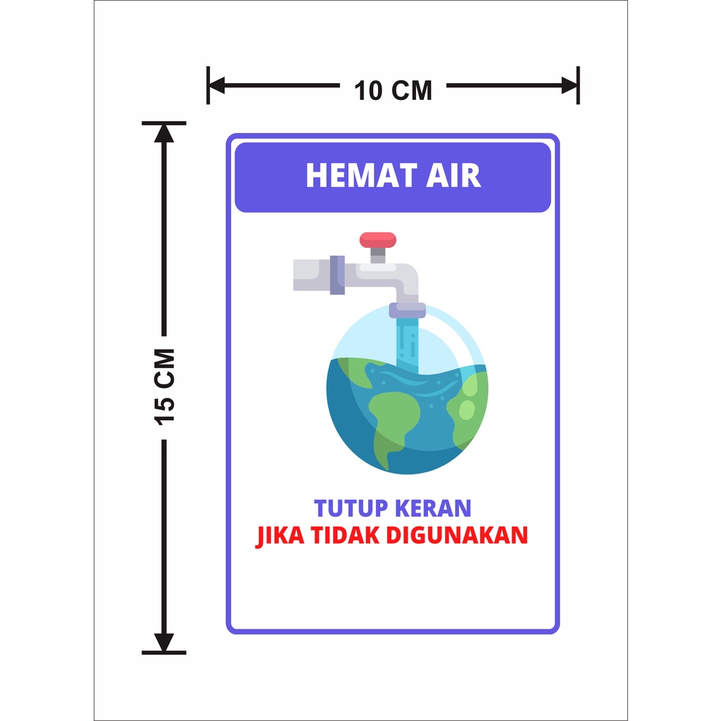 Jual Stiker / Label Stiker / Stiker Penanda Tempat Wudhu - Toilet Wc ...