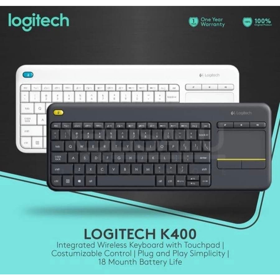 Jual Logitech Wireless Keyboard K400 Plus | Shopee Indonesia