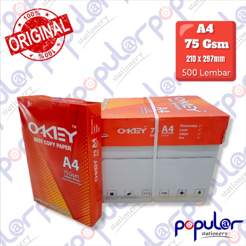 Jual Kertas HVS Okey A4 75 | Shopee Indonesia