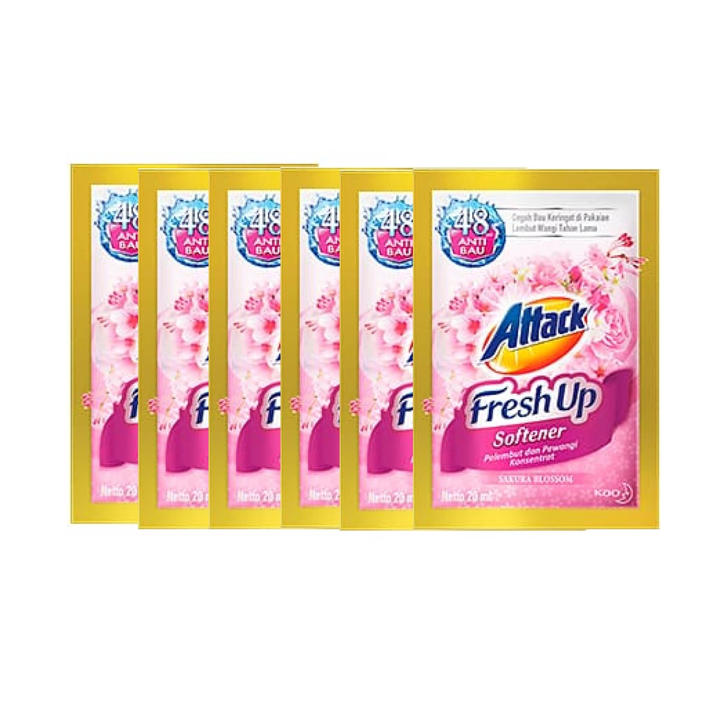 Jual Attack Fresh Up Softener Sakura Blossom 20ml (6 Sachet) | Shopee ...