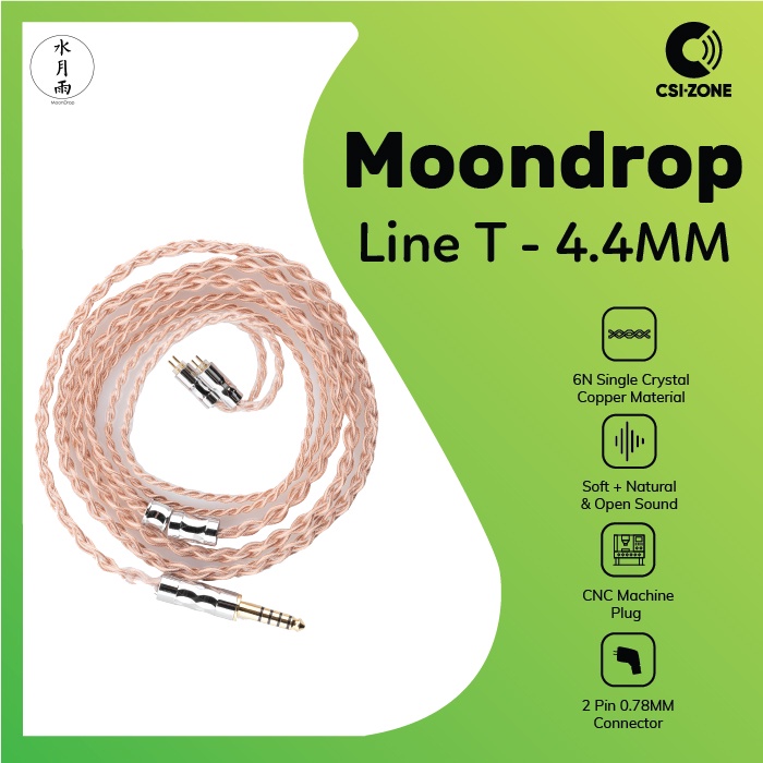 Jual Moondrop Line T 6N Single Crystal Copper 2Pin 0.78MM Upgrade Cable | Shopee Indonesia