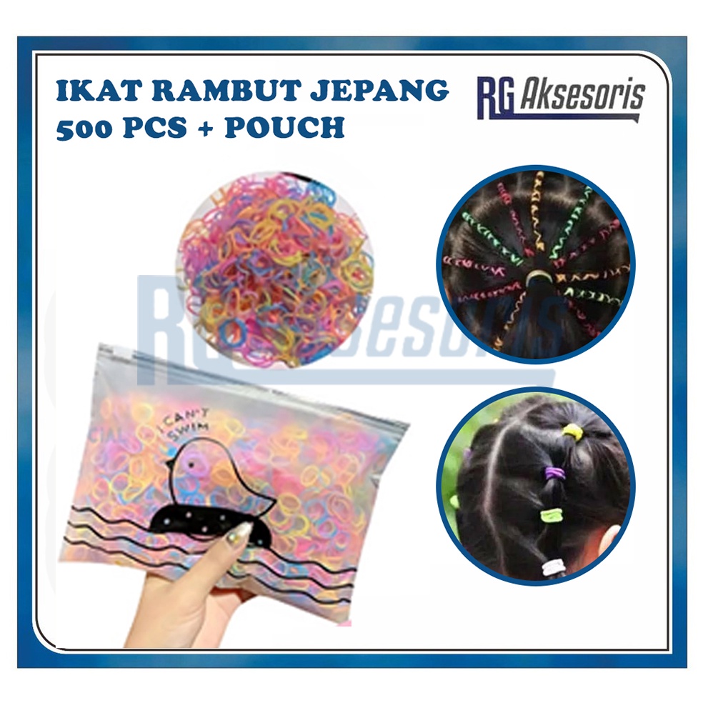Jual RGAKSESORIS Ikat Rambut KARET JEPANG POLOS ISI 500pcs | Shopee ...