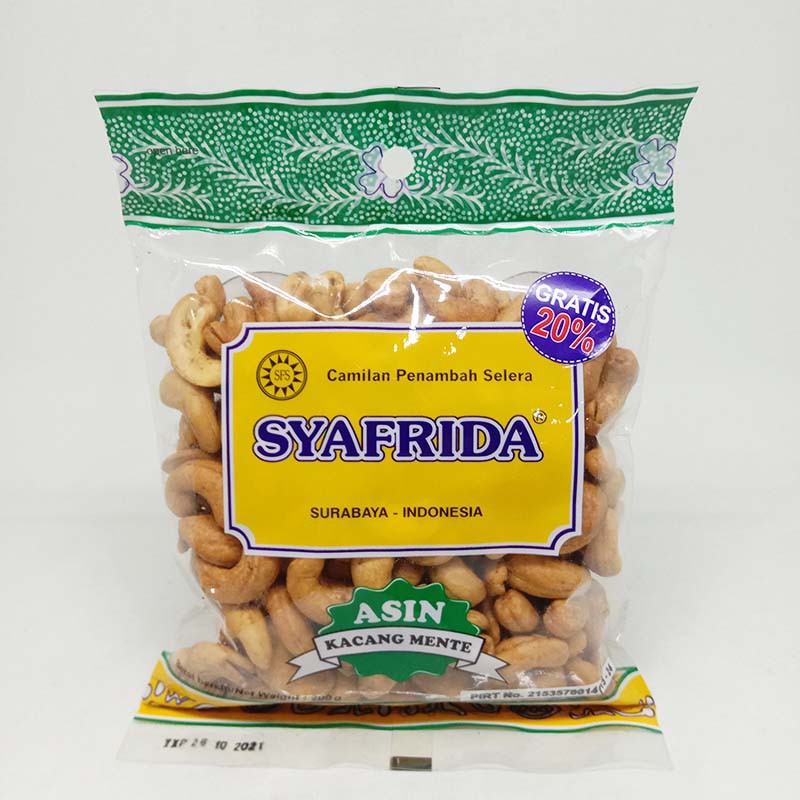 Jual SYAFRIDA KACANG MENTE ASIN 200 G | Shopee Indonesia