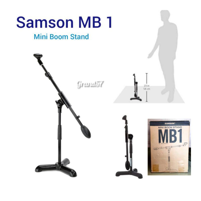 Jual Stand mic mini boom stand samson mb1 stand microphone mik pendek ...