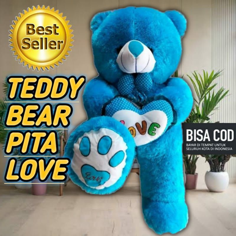 Jual Boneka Jumbo Teddy Bear Love Gimbul Bisa Bayar Di Tempat | Shopee ...