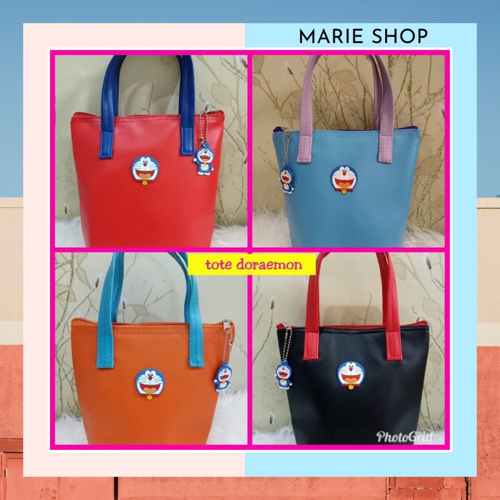 Jual DORAEMON TOTE BAG/TAS KOSMETIK DORAEMON/POUCH/COLORFULL/TOTE BAG LUCU | Shopee Indonesia