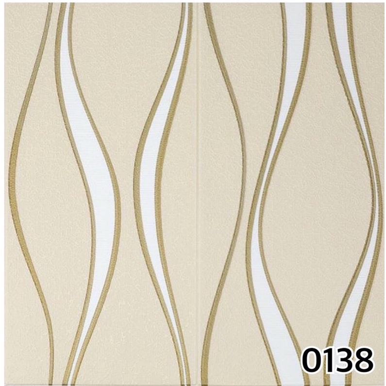 Jual Wall Panel Foam Sticker Alumunium Foil Back Batik Emas Hitam Bata ...
