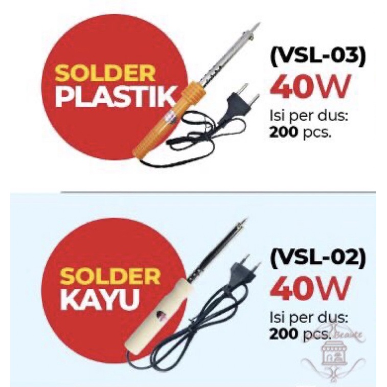 Jual Solder Plastik/Kayu 40 Watt / Solder 40 Watt / Soldering Iron 40W ...