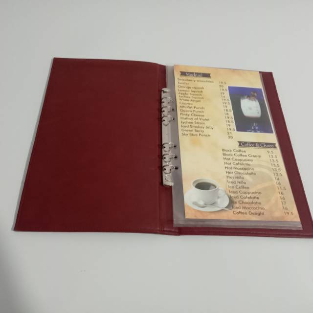 Jual Cover buku menu cafe resto ukuran 18x31 | Shopee Indonesia