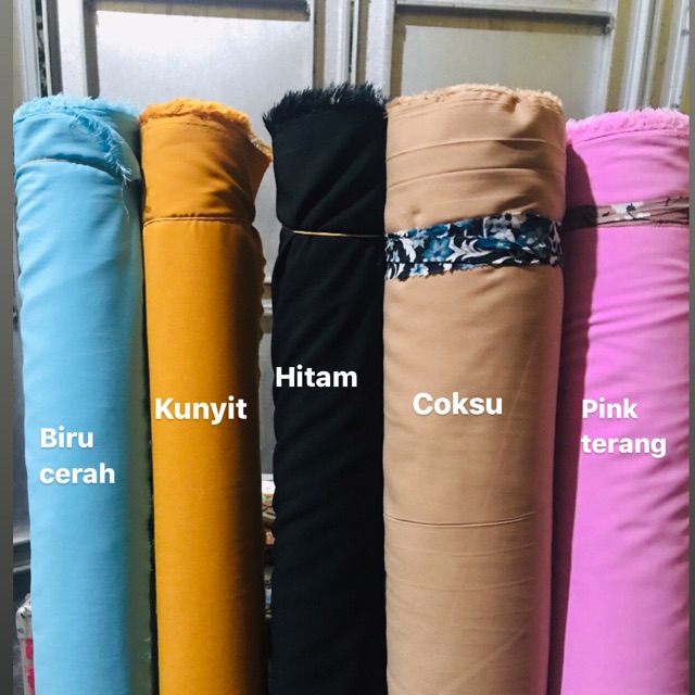 Jual KAIN BAHAN WOLFIS MOTIF POLOSAN METERAN WOLLPEACH POLOS KAIN ...