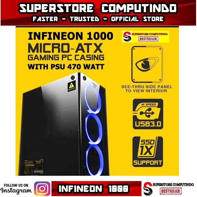 Jual Armaggeddon Infineon 1000 With PSU Voltron 235FX -470 WATT ...