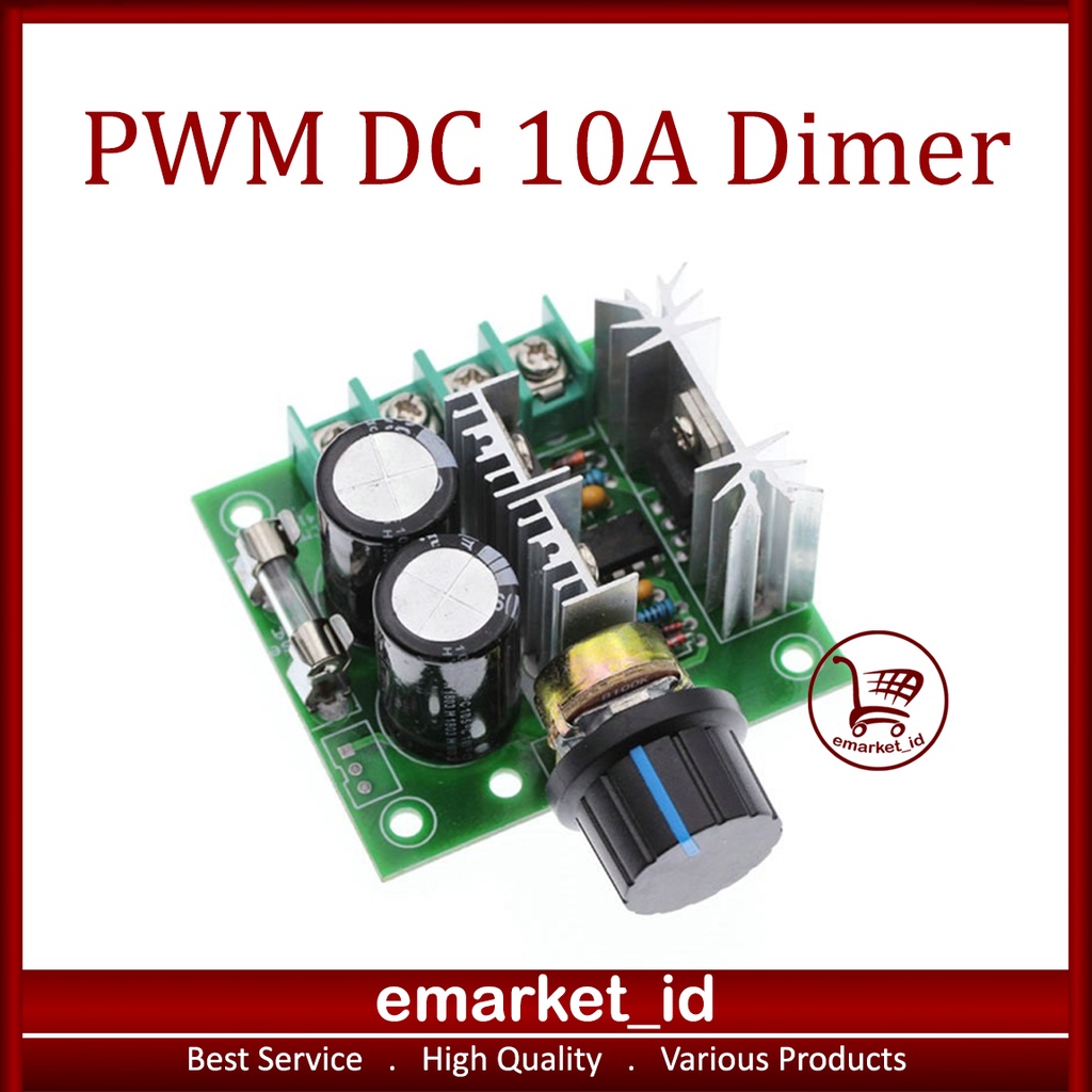 Jual PWM DC Motor Speed Controller / Dimmer Control 12V 40V 10A Dimer Pengatur Kecepatan ...