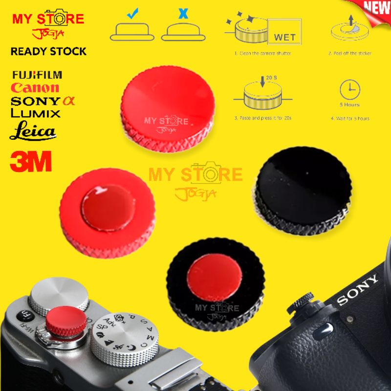 Jual Soft Shutter Release Button Camera Perekat Lem 3M Cekung Copper 11mm Fujifilm X-T1 X-H1 X ...