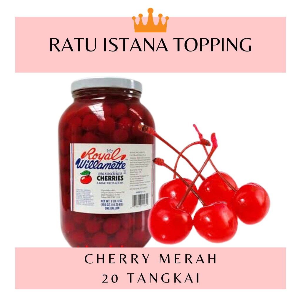 Jual CERI MERAH 20 BUAH -CERRI-CHERRY MERAH (PER 20 PCS) -TOPPING ...