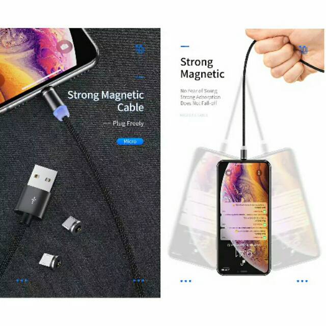 Jual KABEL CAS MAGNET - CABLE CHARGER MAGNETIC PLUG MICRO USB ...