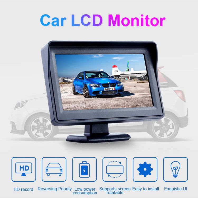 Jual Layar Monitor LCD 4.3 Inch DVD VCR Player untuk Mobil layar ...