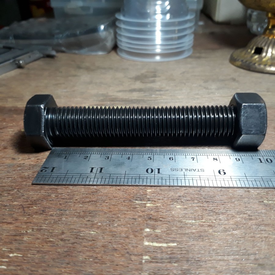 Jual BAUT BAJA M16 X 100 HTB GRADE 8.8 M16X100 FULL DRAT KUNCI 24 PANJANG 10CM 10 CM 100MM PITCH ...