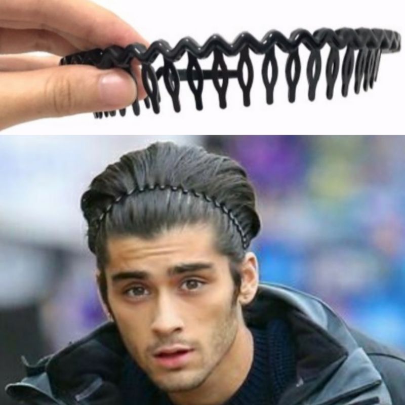 Jual BANDO PRIA bando hitam premium korea BANDO cowo rambut tebal ...