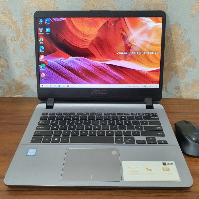 Jual Laptop Asus Vivobook A407U Core i3-7020U RAM 4GB HDD 1TB layar 14inch | Shopee Indonesia