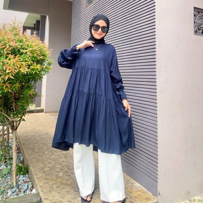 Jual PLAIN TUNIK RAYON/TUNIK REMPEL POLOS | Shopee Indonesia