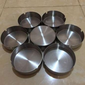 Jual Asbak Stainless Steel Ashtray BESAR 12 cm x 3 cm / Asbak Stenlis ...