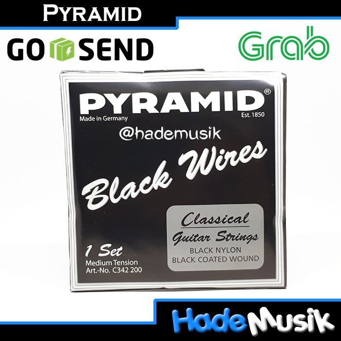 Jual Senar Gitar Klasik Pyramid C342 200 Black Wires Black Nylon ...