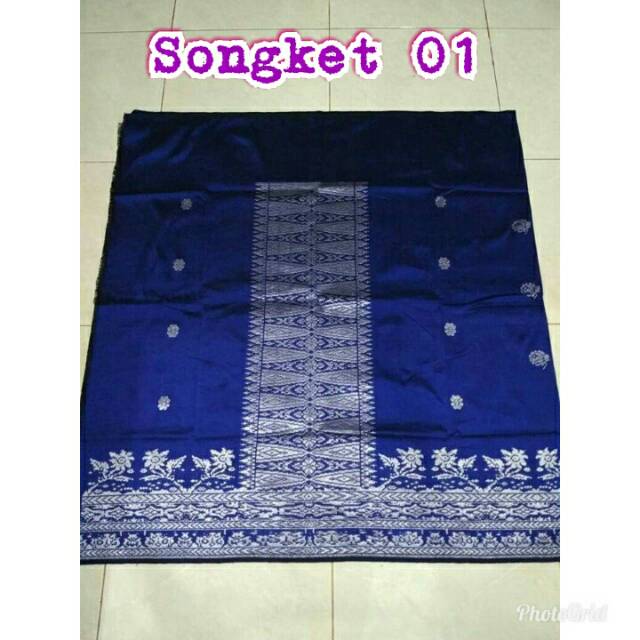 Jual Kain Songket Tenun Silungkang Warna Biru | Shopee Indonesia