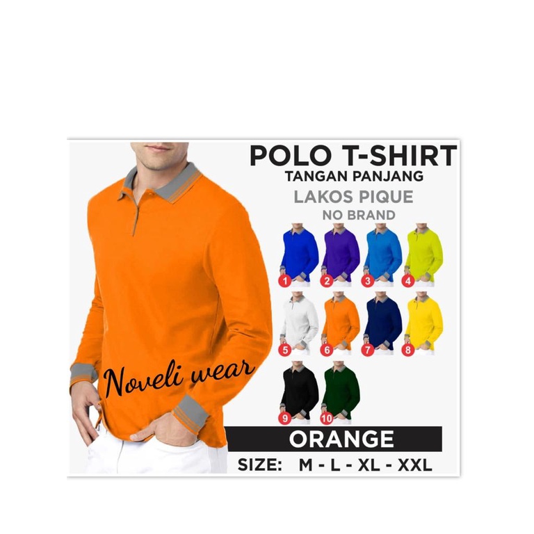 Jual Noveli wear - Kaos polo shirt pria polos lengan panjang | kaos ... Jual Noveli wear - Kaos polo shirt pria polos lengan panjang | kaos ...