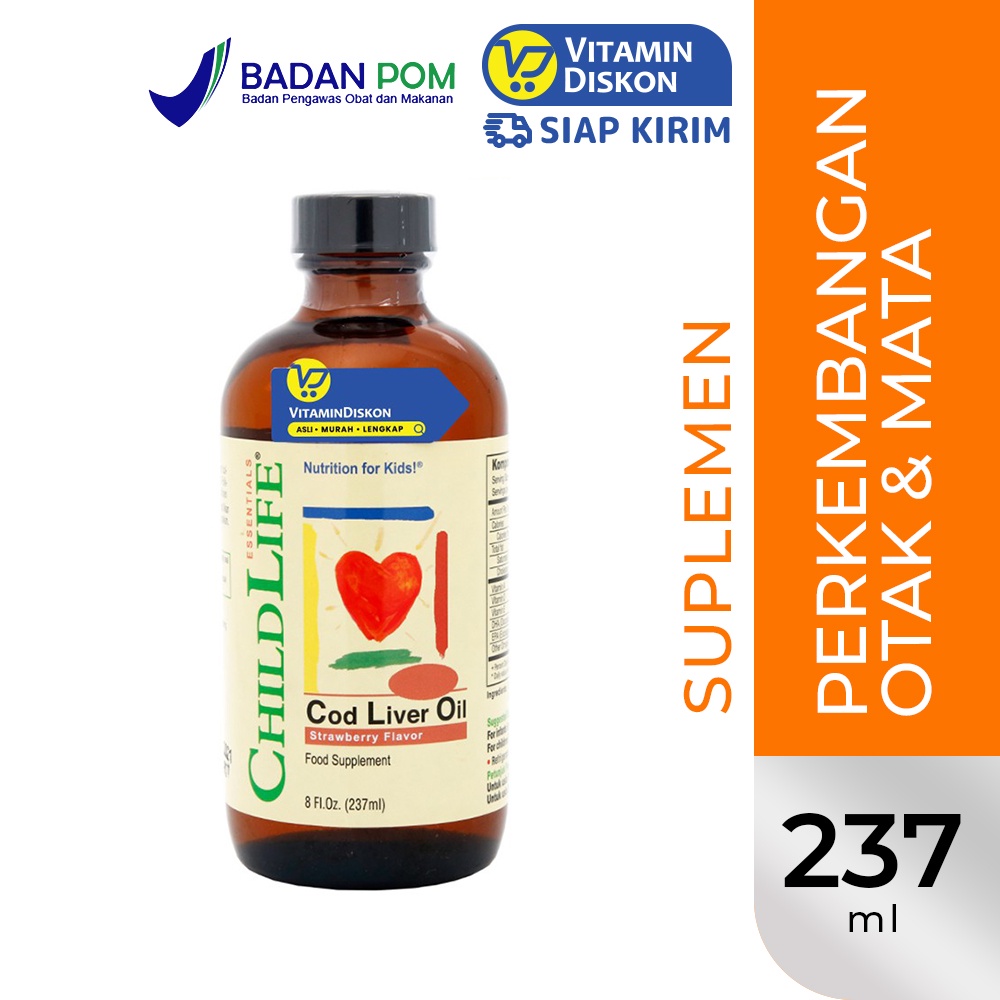 Jual ChildLife Liquid Cod Liver Oil BPOM 237 Ml | Suplemen Minyak Ikan ...