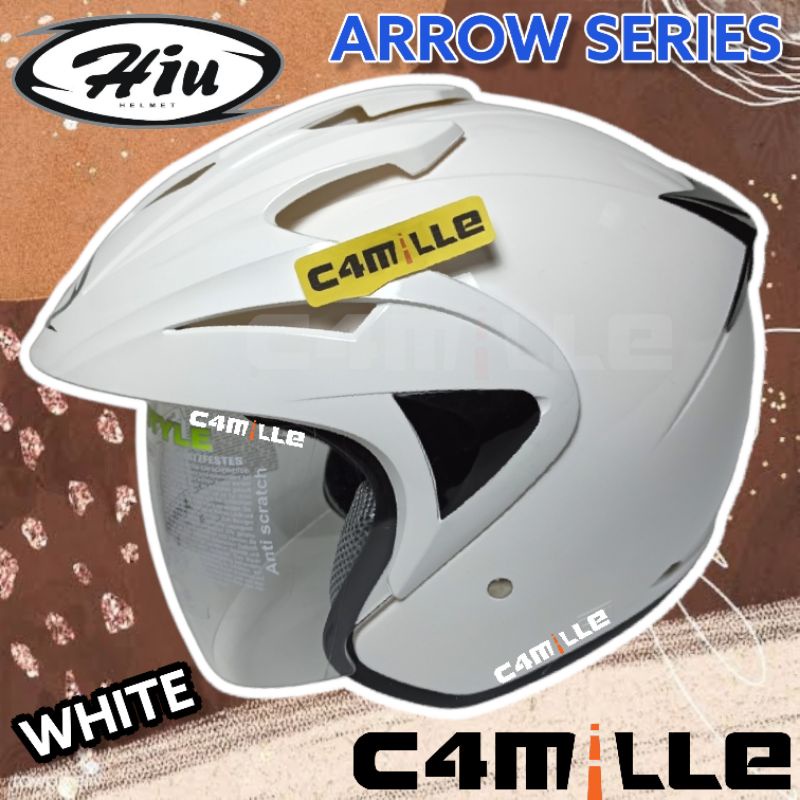 Jual Helm Hiu Arrow Double Visor White / Putih | Shopee Indonesia