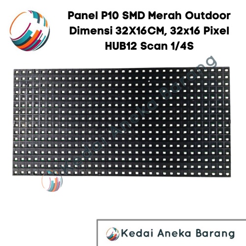 Jual Panel Module Modul LED P10 Running Text SMD Merah Red Outdoor Dot ...