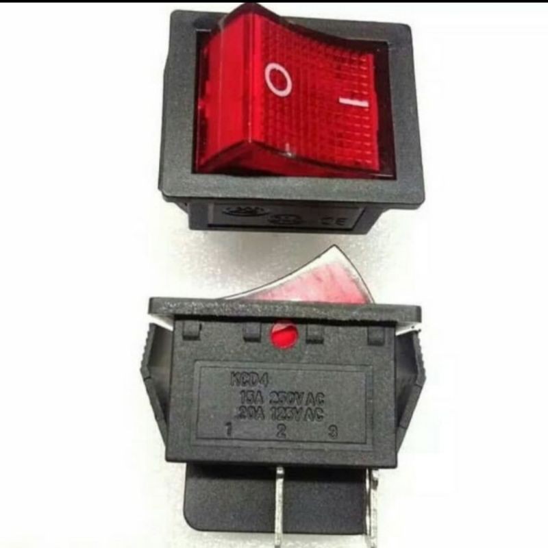 Jual SAKLAR SWITCH ON OFF 4 pin 4kaki besar+ Lampu besar merah | Shopee ...