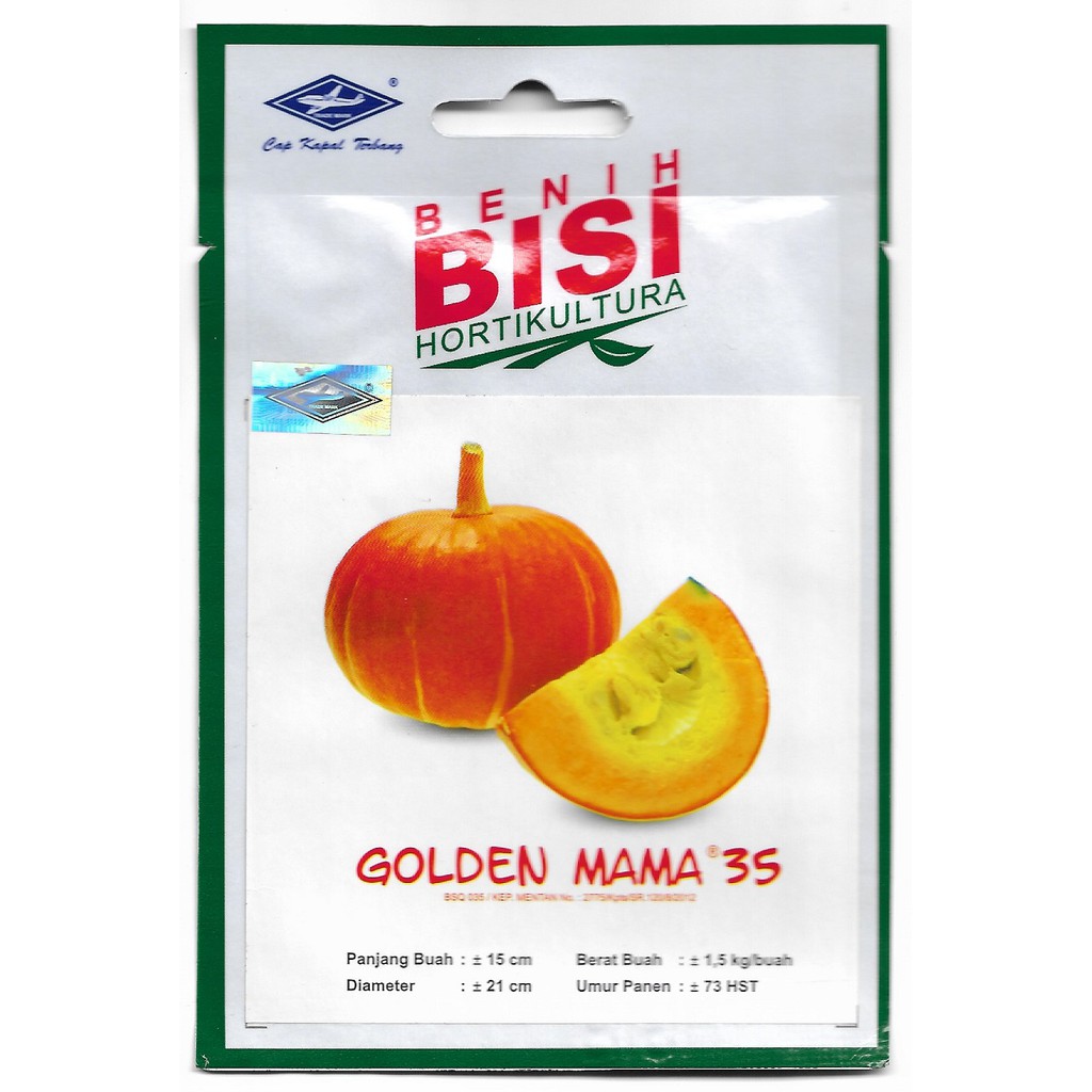 Jual Benih Bibit Buah Labu Kabocha Golden Mama 35 BISI (7 Butir ...