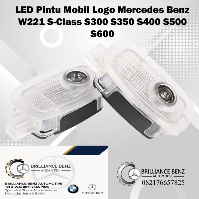 Jual LAMPU LOGO LED PINTU MOBIL / LED CAR DOOR MERCEDES BENZ W221 S-CLASS | Shopee Indonesia