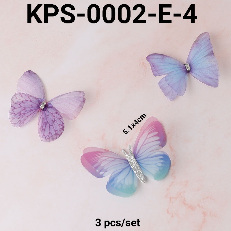 Jual GR-KPS-0002 Cake topper hiasan kue kupu kupu butterfly pink ungu ...