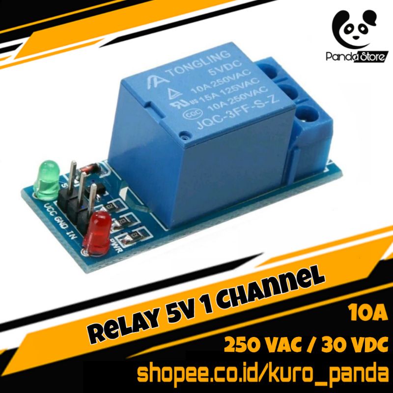 Jual Relay 5V 1 Channel Output 250VAC 30VDC 10A Module ARDUINO UNO MEGA ...